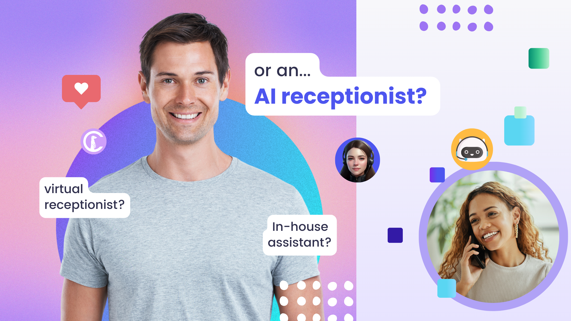 AI Phone Receptionist VS Receptionist VS Virtual Assistant For Small ...