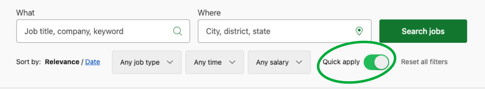 Four filters for better job search | Jora